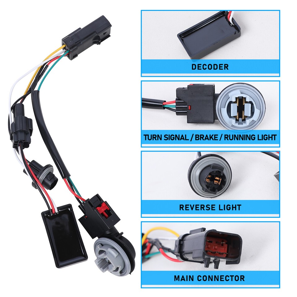 LED Type Tail Lights Wiring Harness For 2013-2022 Dodge Ram 1500 ...