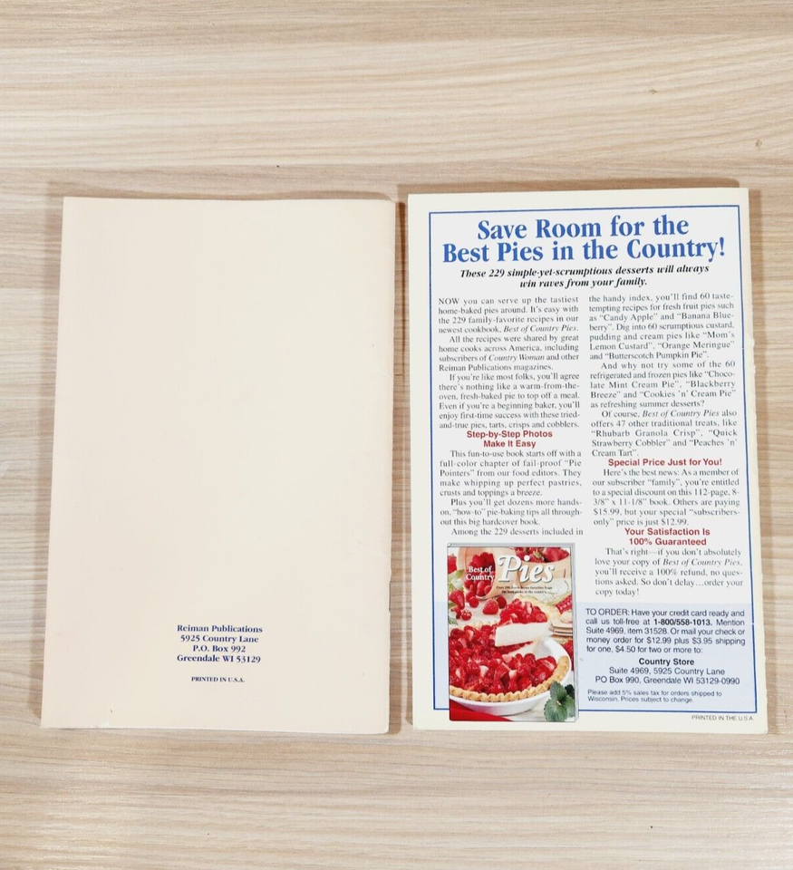 The Country Cooking Recipe Collection Cookbooks Lot of 2 Prize Winning ...