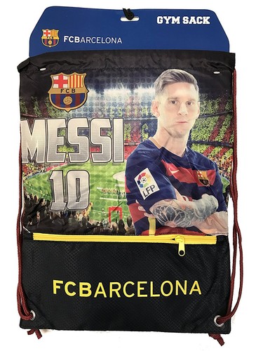 Messi Cinch Bag Sack Fc Barcelona Soccer Book Backpack Authentic ...