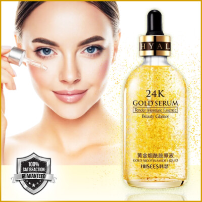 24K Pure Gold Serum Anti-Aging Anti-Redness Skin Whitening Moisturizer ...