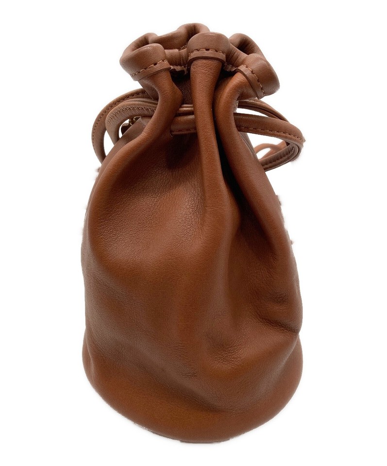 COACH Leather Mini Drawstring Bag 4144 4144 Brown | eBay Australia