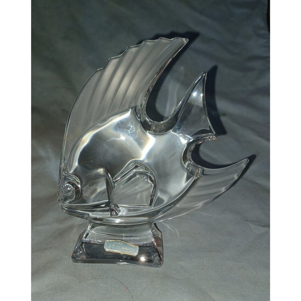 Fine Lead Crystal Angel Fish - J. G. Durand 5.75" Tall | eBay