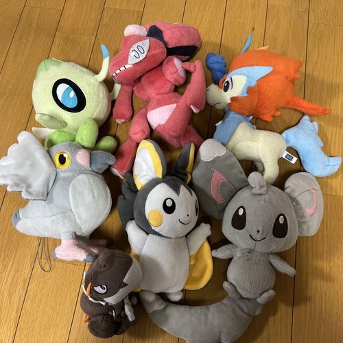 Pokemon Plush Toy Set of 7 Collectible Figures Emonga Celebi Genosect ...