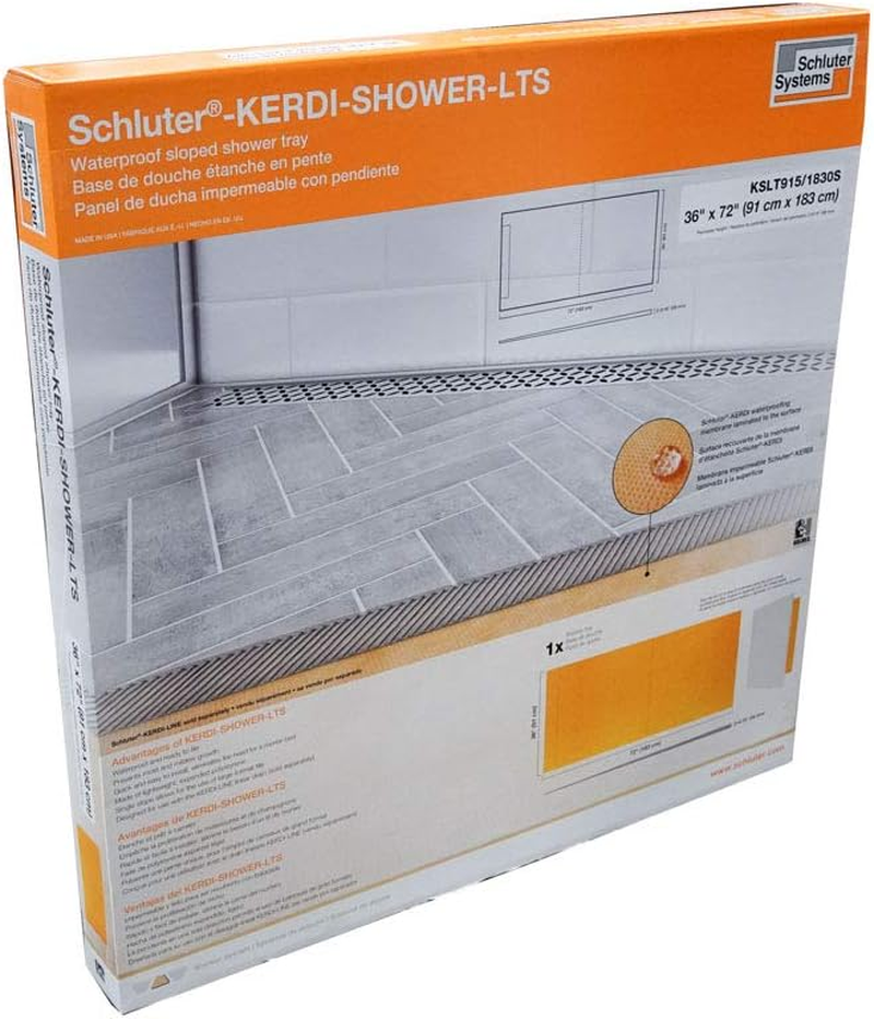 Kerdi Prefabricated Sloped Shower Tray - Waterproof, Mold-Resistant ...