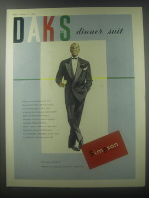 1954 Daks Dinner Suit Ad - Daks Dinner Suit | eBay