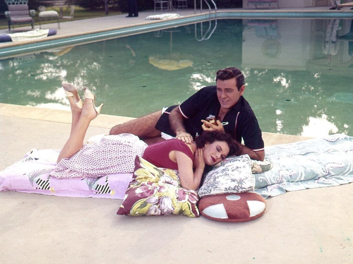 BR167-14 MIKE CONNORS + BARBARA BAIN Original 4x5" Transparency ...