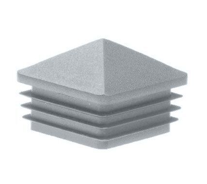 10x Post Caps Pyramid 25x25 mm Square Grey Cap Plastic Lid | eBay