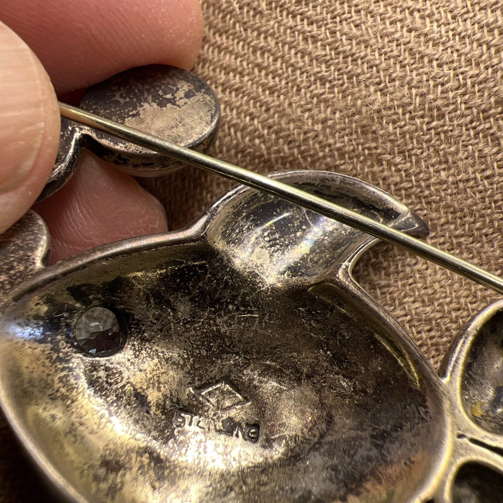 vintage Judith Jack, Sterling silver, marcasite ,blue topaz fish pin ...