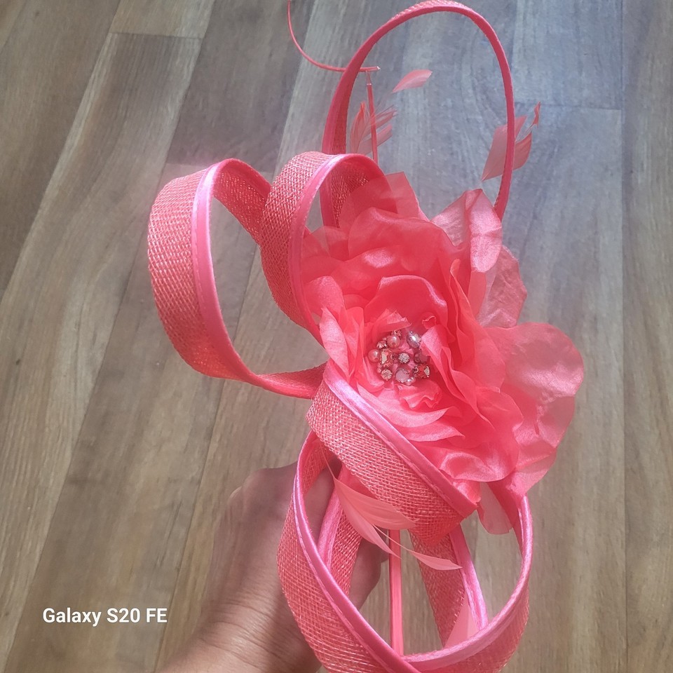 Jacques Vert Fascinator Coral Peach And Matching Bag By Koko | eBay UK