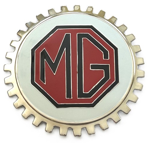 MG CAR GRILLE BADGE RED AND BLACK VERSION MGB MGA MG MIDGET | eBay