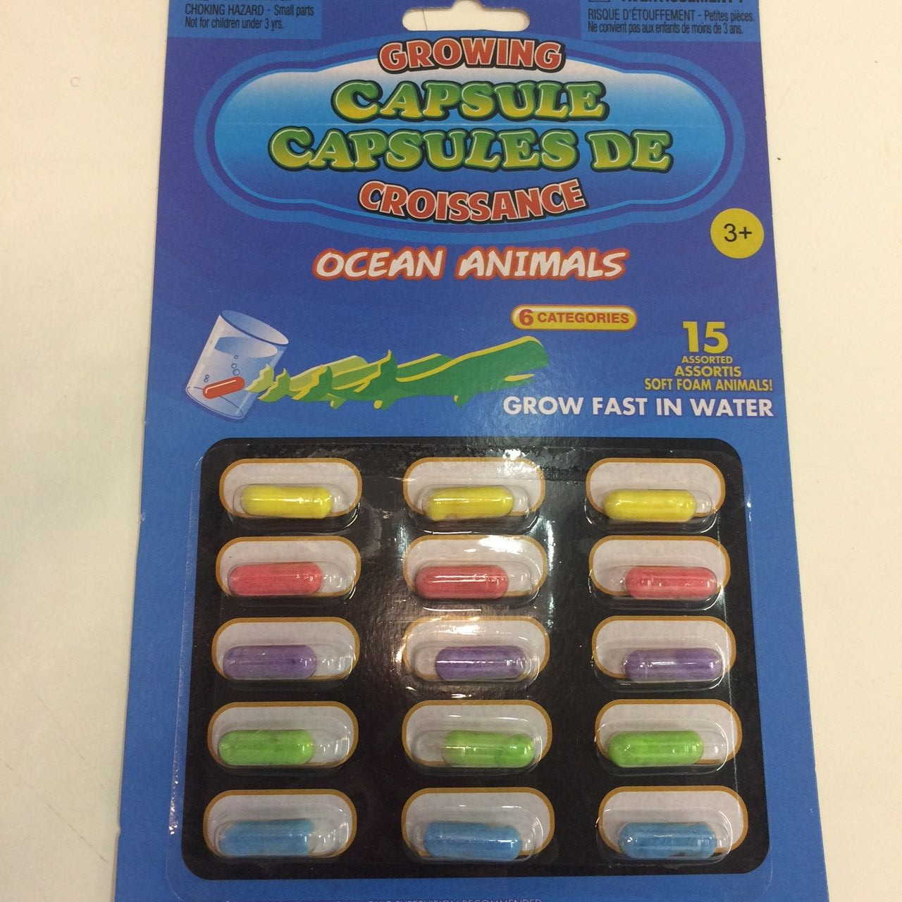 Capsule Creatures 12 Piece Foam Toy Magic Grow Dinosaur Wild Zoo ...