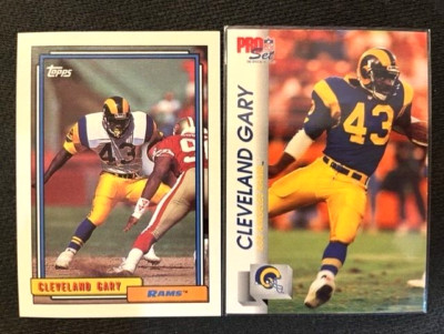NFL - Cleveland Gary 1992 Topps & 1992 Pro Set Football - Rams | eBay