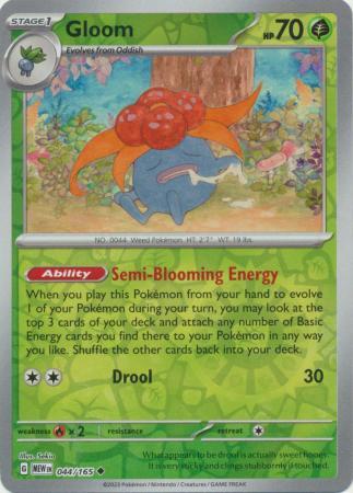 GLOOM 044/165 151 POKEMON ENGLISH (REVERSE HOLO, NM) | eBay
