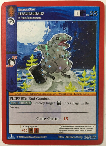 METAZOO 1ST. ED. BEAVERSHARK 56/165 WILDERNESS BRONZE REVERSE HOLO NEAR ...