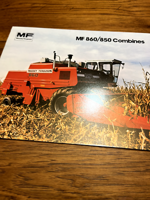 Massey FErguson 860 850 Combine Brochure FCCA | eBay
