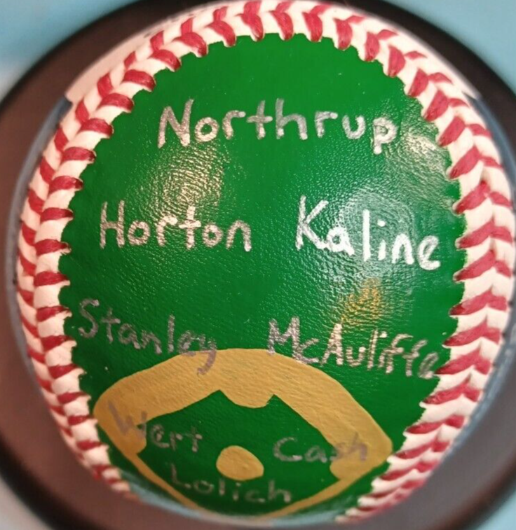 HAND PAINTED BASEBALL 1968 DETROIT TIGERS WORLD SERIES CHAMPIONS AL ...