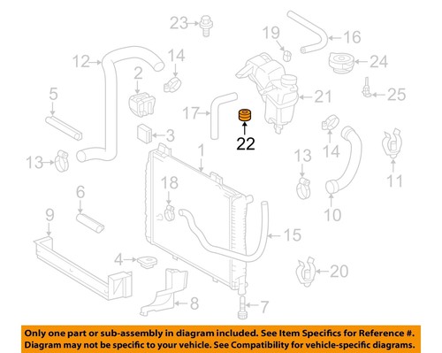 MERCEDES OEM 98-04 SLK230 2.3L-L4 Radiator-Expansion Tank Insulator ...