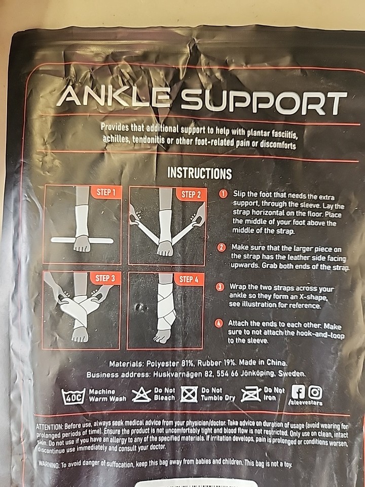 Sleeve Stars Ankle Brace For Plantar Fasciitis Tendinitis Achilles ...