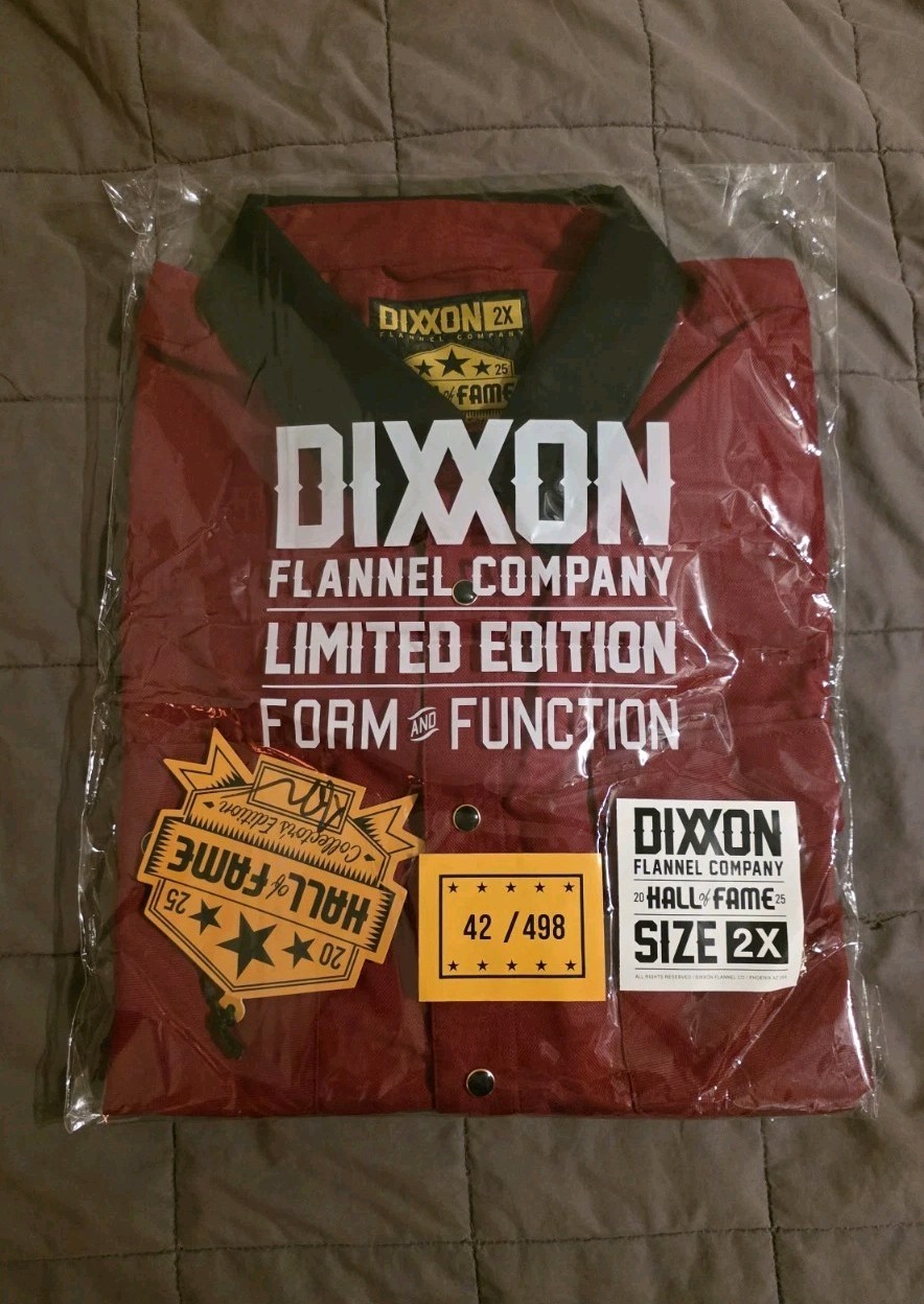 Dixxon Flannel Company 2025 Hall Of Fame Flannel 2X 42/498 Collector's ...