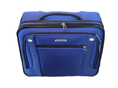 Samsonite LiteAir Rolling Laptop Briefcase Mobile Office Blue Carry On ...