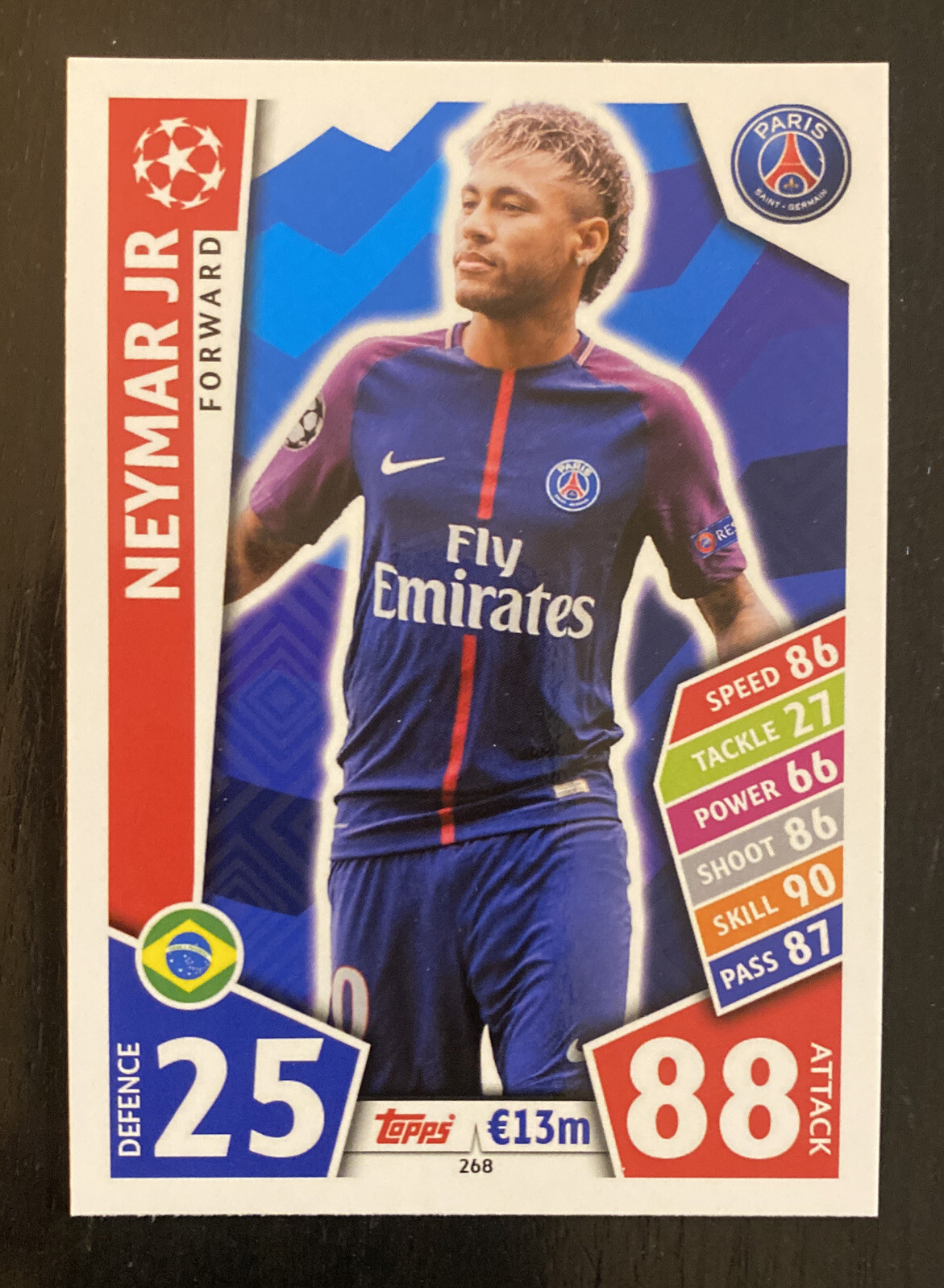 2017-18 Topps UEFA Champions Match Attax - Neymar Jr #268 for sale ...