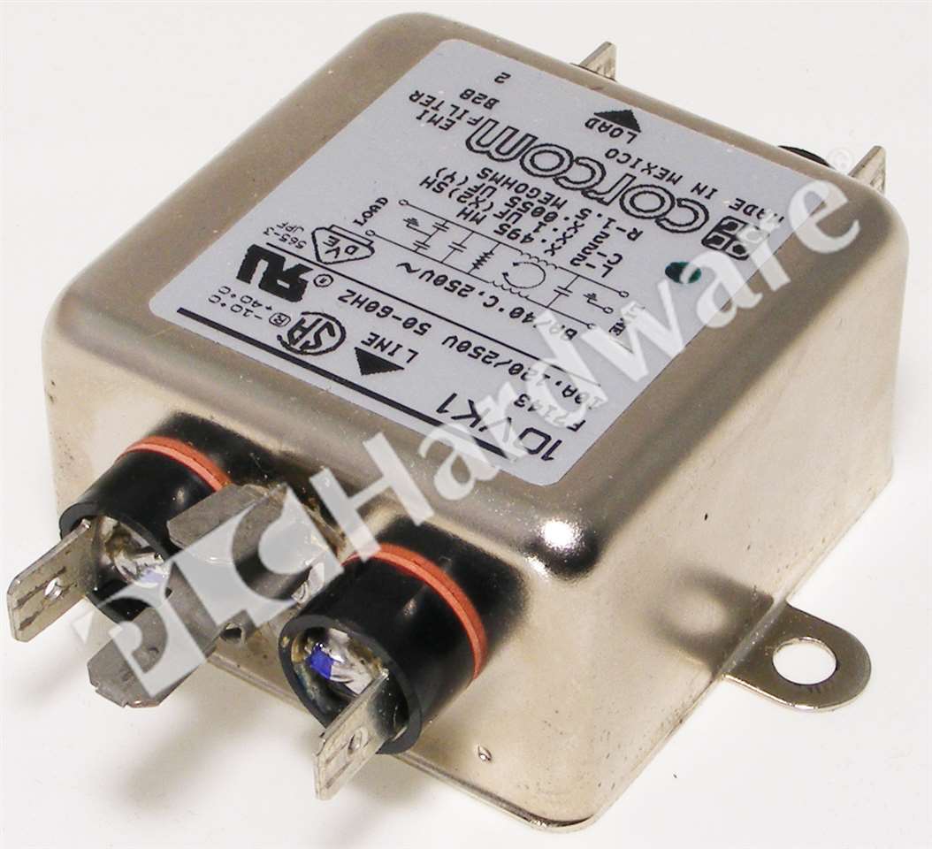Corcom 10VK1 RFI Power Line Filter 250V 50 Hz / 60 Hz 10 A 1/4" Flange ...