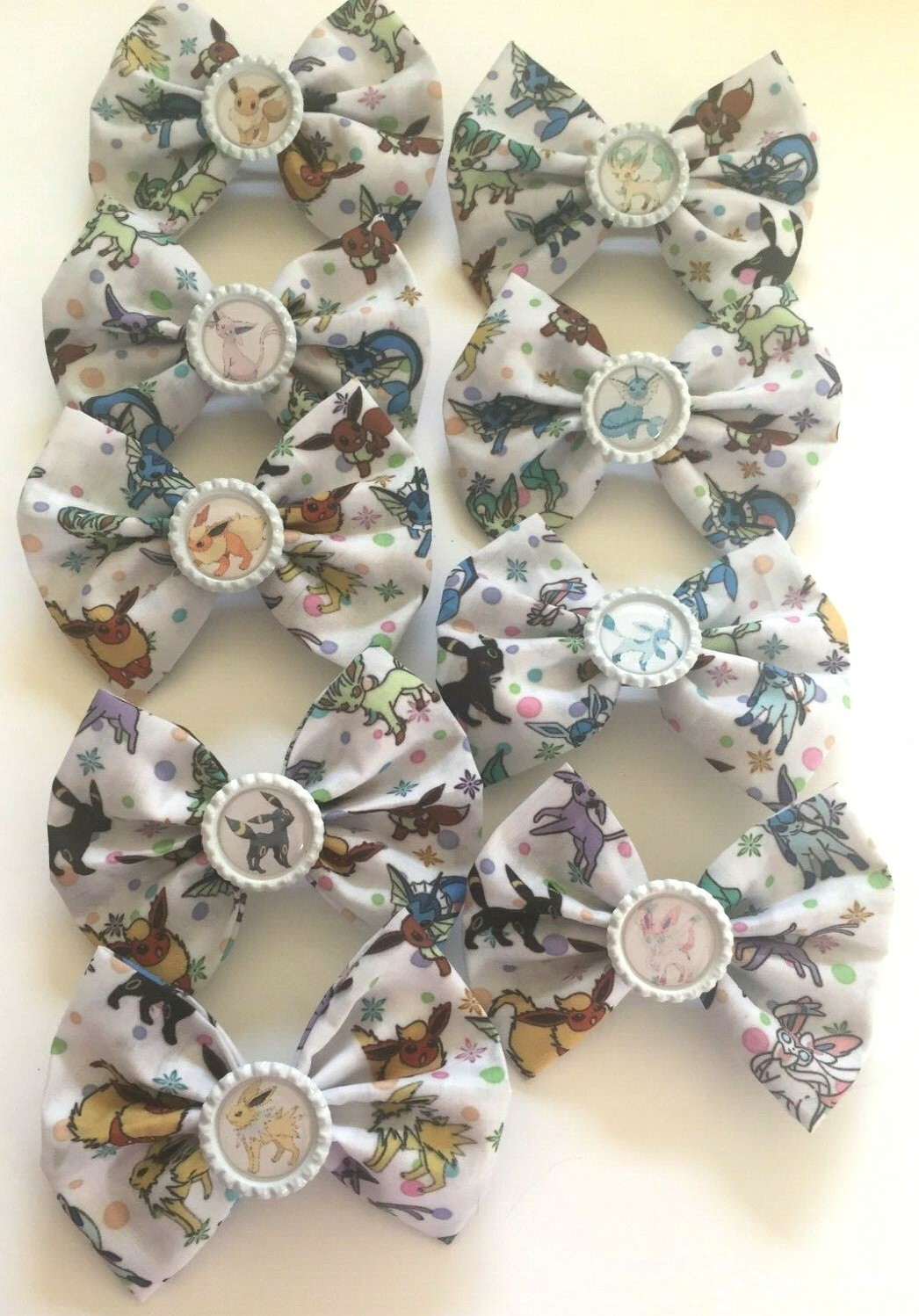 Handmade Hair Bows - Anime - Pokemon Eevee Evolutions and Princesses #1 ...