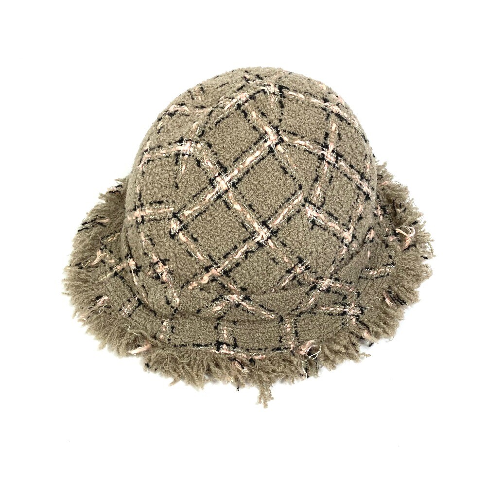 CHANEL tweed Crochet type cut off hat wool / Viscose - Gem