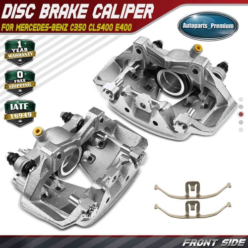 2x Front LH & RH Brake Calipers w/ Bracket for Mercedes-Benz C350 ...