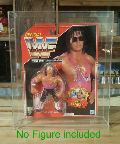 1 x Acrylic Display Case For Hasbro Galoob WWF Carded Vintage Wrestling ...