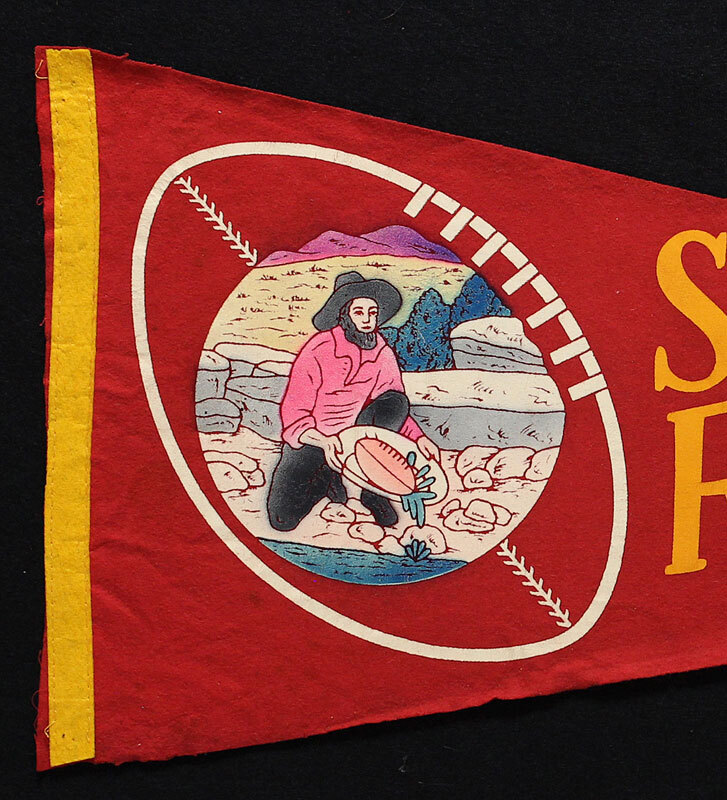 San Francisco 49ers Vintage 1950s Felt Pennant Football Forty Niners ...