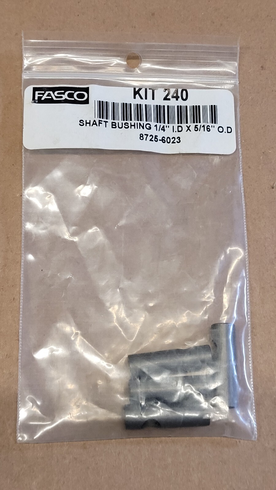 NOS Pack of 4 Fasco KIT 240 Shaft Bushings 1/4" ID x 5/16" OD 8725-6023 ...