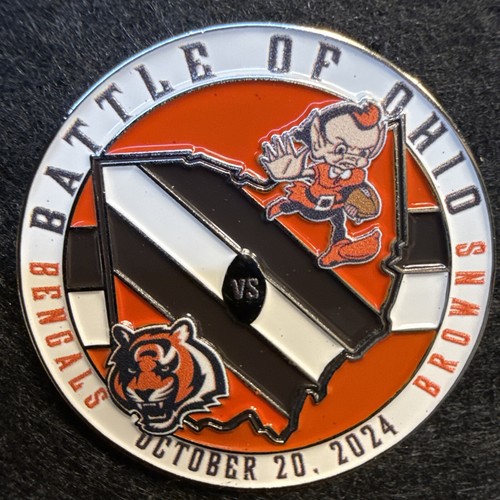 Cleveland Browns Cincinnati Bengals Game Day Pin 10/20/24 NFL Battle of ...