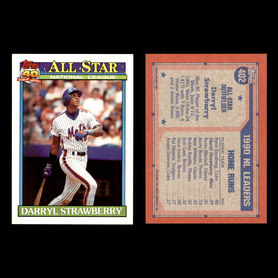 Darryl Strawberry Lot 12 Different Baseball Cards 1987-2021 New York ...