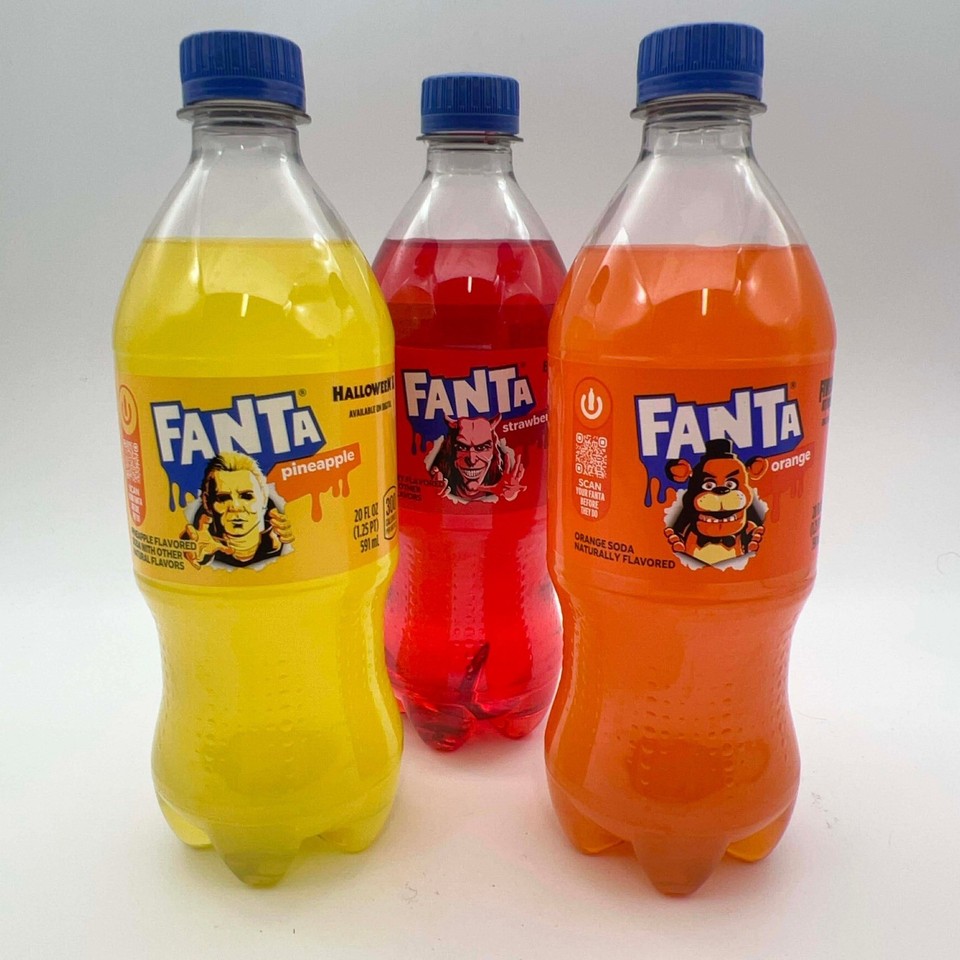 Fanta Halloween Special Edition Soda Orange Pineapple Strawberry 3 Pack ...