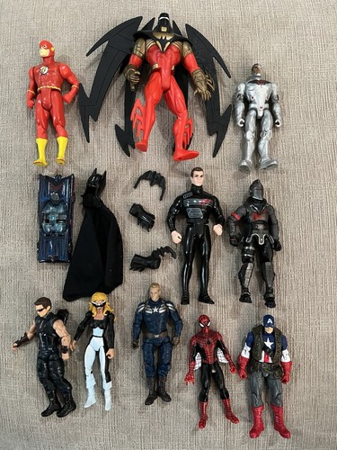 DC Marvel Super Powers Hero Action Figure Lot Batman MCU ML 3.75 ...