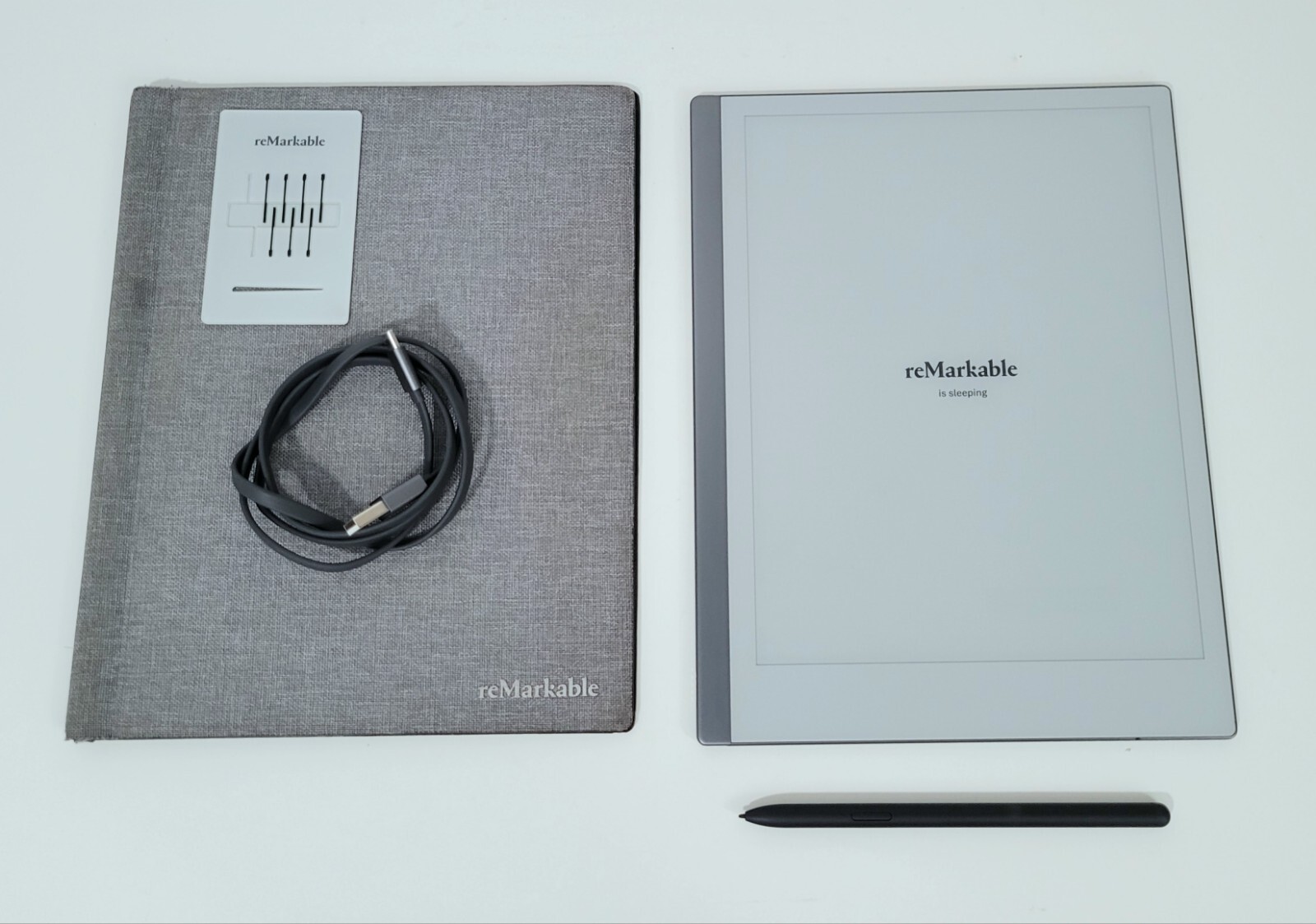reMarkable Polymer Weave Book Folio for reMarkable 2 Paper Tablet (Grey ...
