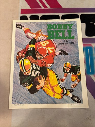 1970 TOPPS FOOTBALL POSTER INSERT BOBBY BELL #2 Kansas City Chiefs | eBay