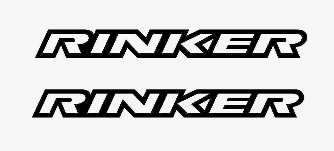 Rinker BOAT HULL DECALS GRAPHICS STICKER SET White & Black | eBay