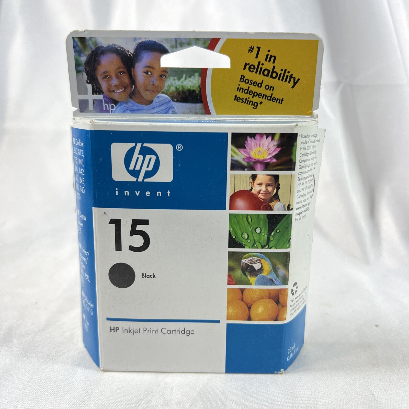 Black Genuine HP 15 Ink Cartridge Unopened C6615DN Expired-2 | eBay