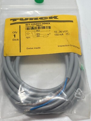 TURCK BI1-HS865-AN6X (46043) INDUCTIVE SENSOR 10-30VDC 150MA NPN 1MM ...
