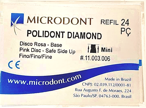 Microdont Polidont Diamond Dental Composite Polishing Pink Discs #11. ...