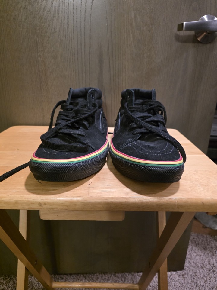 Vans Skate Jeff Grosso Mid Mens 13 Rasta Black Shoes | eBay