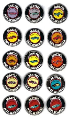 Vintage Lot of 15 1967 - 1969 Hot Wheels Redline Metal Buttons | eBay