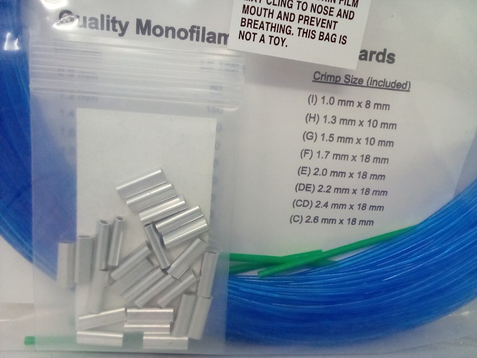 Catch All Tackle Monofilament Fishing Leader Kit 100yds 2.0mm-400lb ...