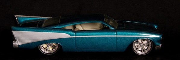 Classic Custom Chevy Built Metal Model Concept Hot Rod Race Car 55 57 ...