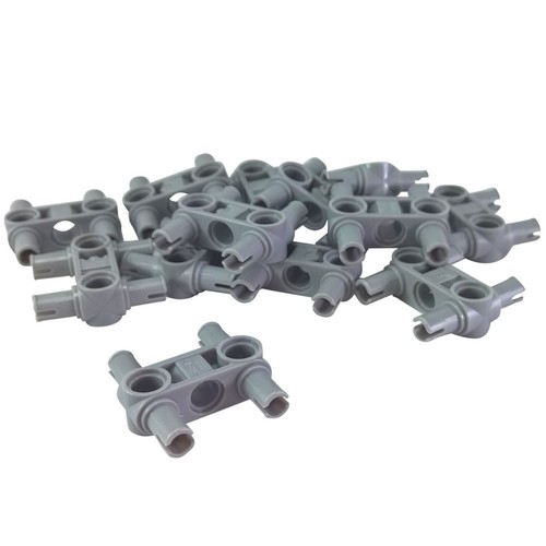 15 NEW LEGO Technic, Pin Connector Perpendicular 3L 4 Pins Light Bluish ...