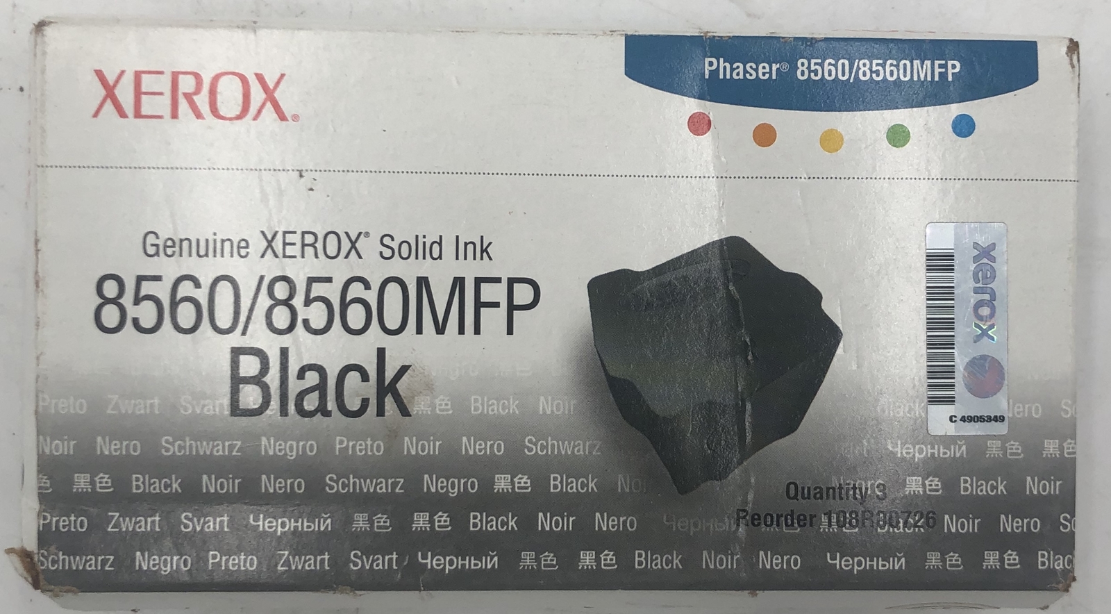 Xerox Phaser 8560 Color Printer Black Solid Ink 3-Pack- 108R00726 | eBay
