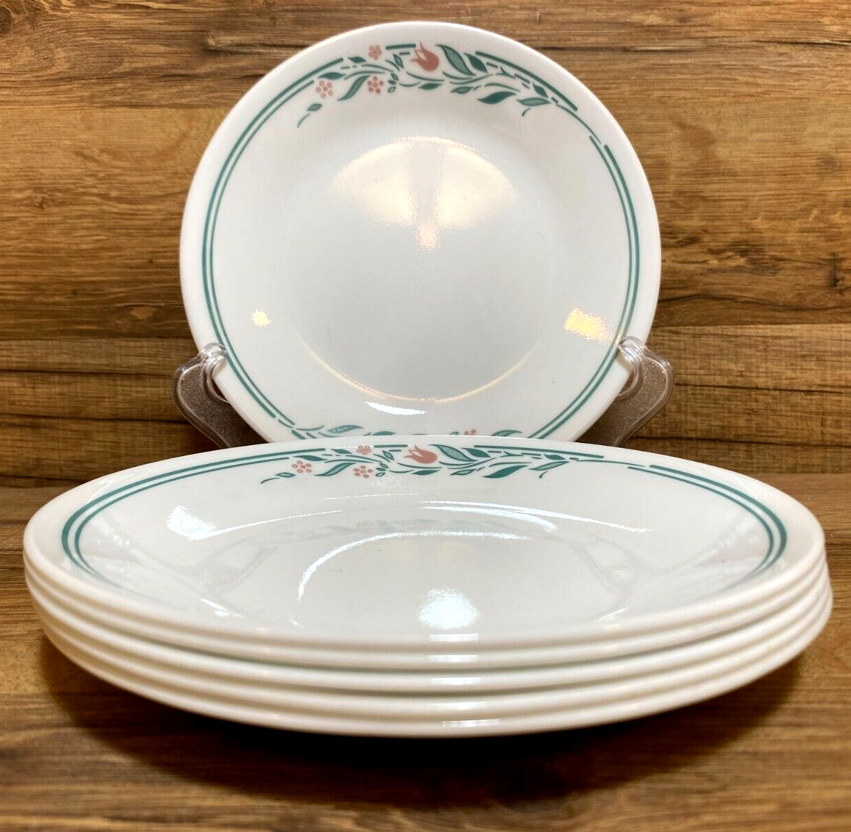 SET OF 6 - CORNING CORELLE - ROSEMARIE - 6 3/4" BREAD DESSERT SIDE ...