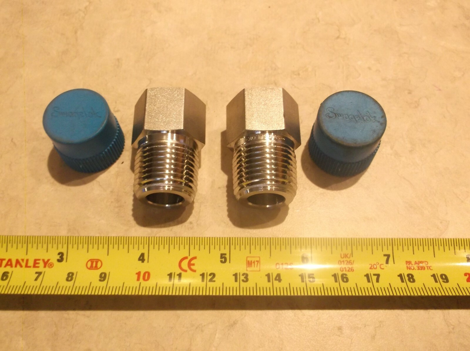 LOT OF 2 Swagelok SS-8-RB-6, 316SS, 1/2" MNPT x 3/8" FNPT | eBay